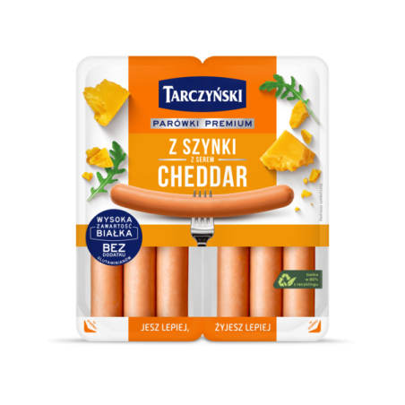 TARCZYNSKI HAM SAUSAGES WITH CHEDDAR CHEESE 180G