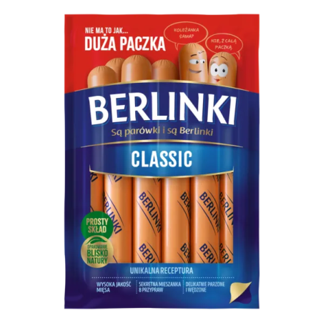 MORLINY BERLINKI SAUSAGES 500G